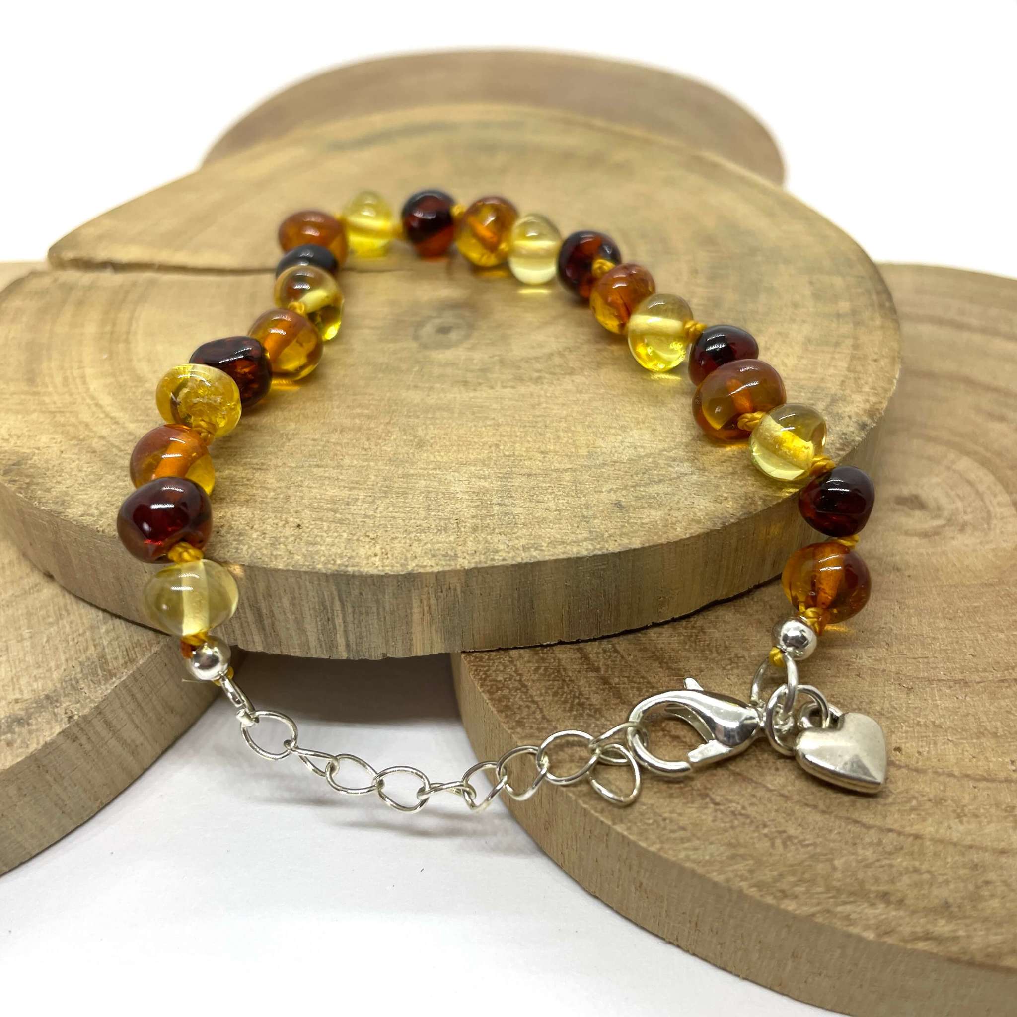 Mixed Coloured Baroque Style Amber Bracelet | Amber Secrets