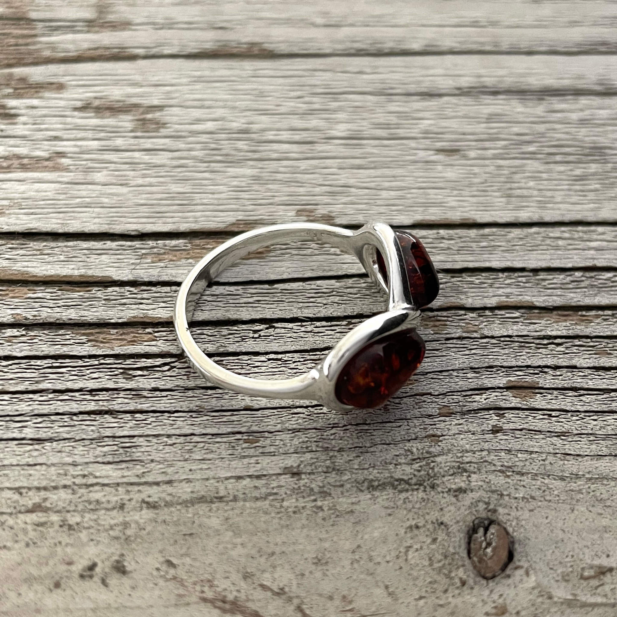 Infinity Cognac Amber Ring | Amber Secrets