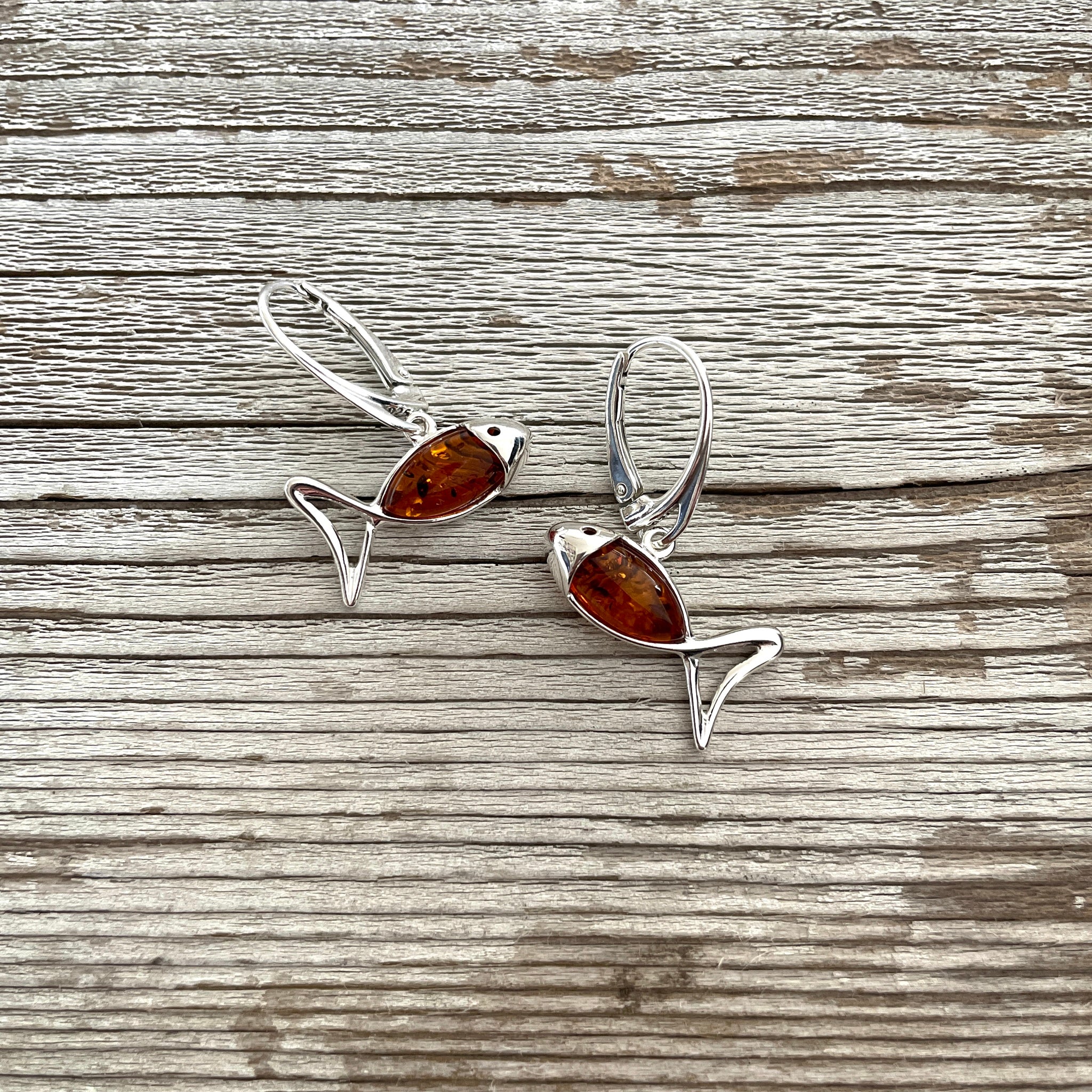 Fish Amber Earrings | Amber Secrets