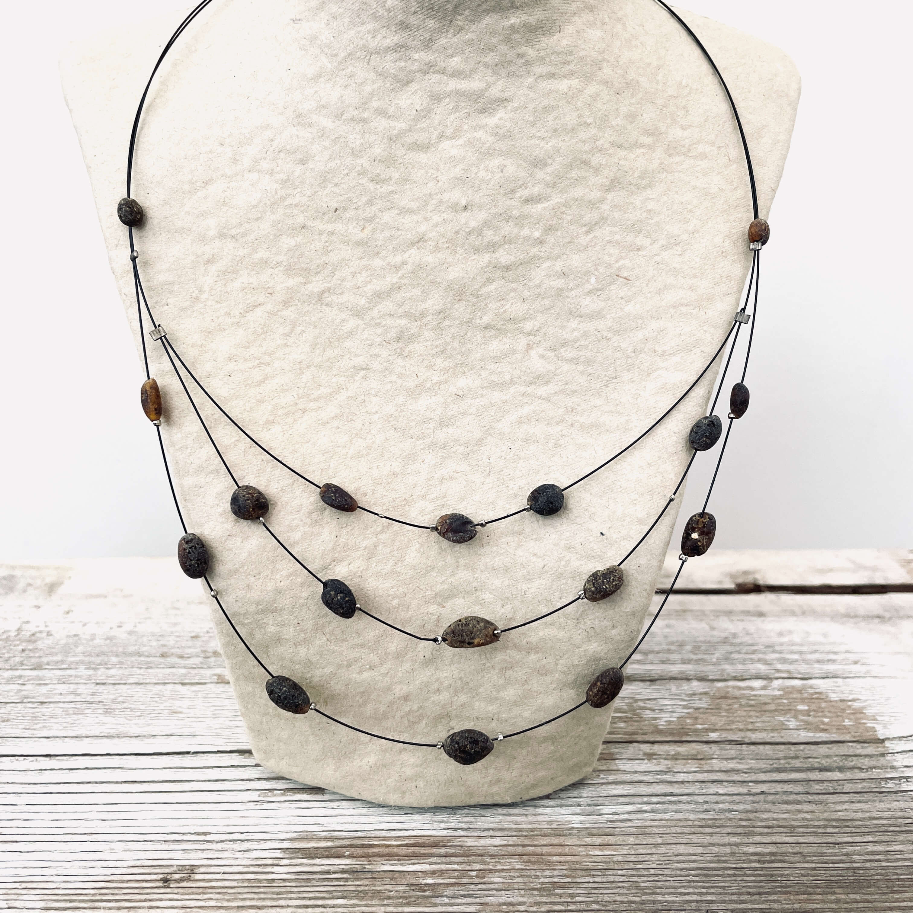 Raw Amber Layered Necklace | Amber Secrets